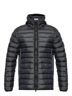 STONE ISLAND Stone Island Hooded Zip-Up Jacket With Logo Patch