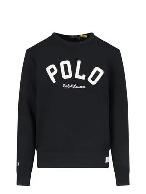 Polo Ralph Lauren The Rl Fleece Logo Sweatshirt - Black