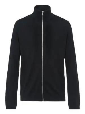 Prada Fine Knit Wool Cardigan - Black