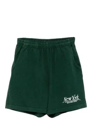 SPORTY  RICH Sporty & Rich New York Gym Shorts - Green