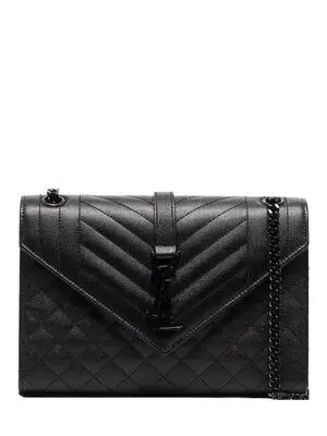 Saint Laurent Medium Envelope Shoulder Bag - Black
