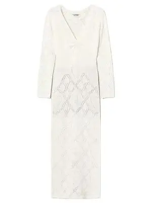 TWINSET Pointelle-knit Maxi Dress - White