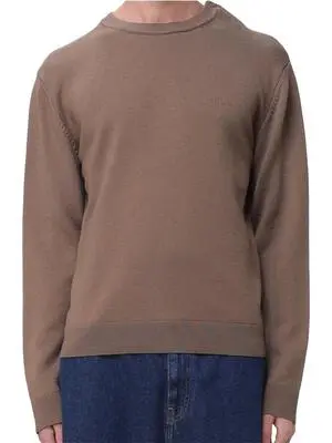 COURREGES Embroidered Crew Neck Sweatshirt - Brown