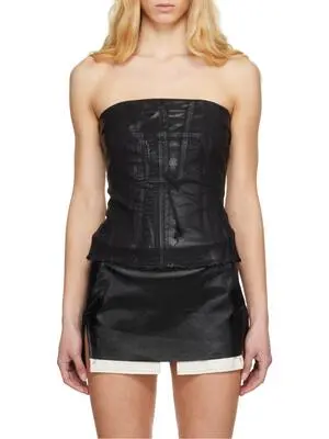 RICK OWENS Rick Owens Drkshdw Strapless Frayed Hem Vest