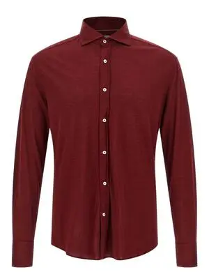 Brunello Cucinelli Brunello Cucinelli Long-Sleeved Buttoned Shirt Brown