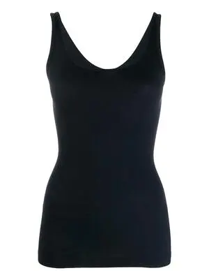 Vince Vince Ribbed Sleeveless Tank Top Black
