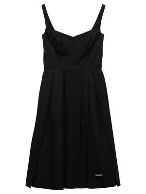PRADA Prada Cotton Canvas Sweetheart Neckline Dress