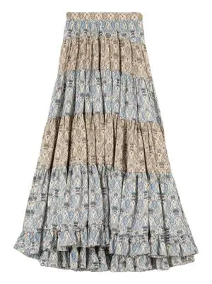 Loro Piana Herta Tiered Printed Skirt - No