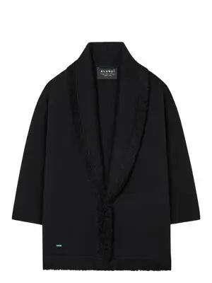 Alanui Alanui Fringed Finest Coat Black
