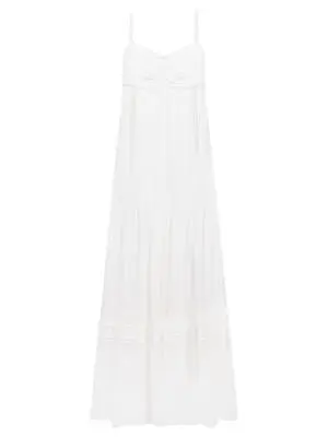 TWINSET Pleated Maxi Dress - White