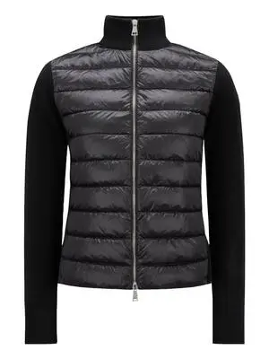 MONCLER Moncler Quilted Padded Cardigan With Wool Knit