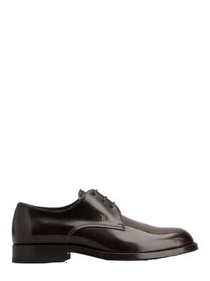 TOD'S Debossed-logo Derby Shoes - Brown