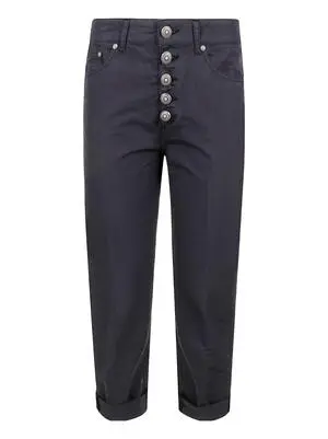 DONDUP Dondup Cropped Button-Front Pants