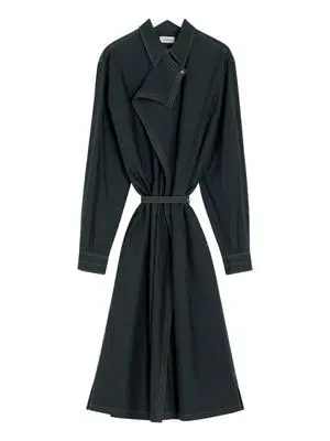 LEMAIRE Lemaire Belted Shirt Dress Charcoal
