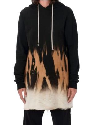 Rick Owens Sun Motif Pullover Hoodie - Black