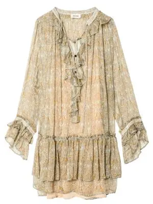 Zadig&Voltaire Long Sleeve Dress - Nude