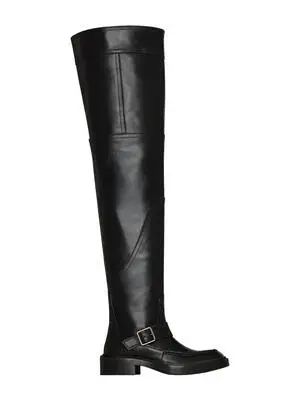 SAINT LAURENT Saint Laurent Joe Over-the-Knee Boots In Smooth Leather