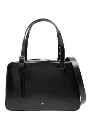 A.p.c. Virginie" Logo Printed Crossbody Bag - Black