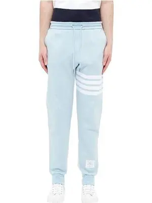 Thom Browne Four-bar Detailed Track Pants Light Blue