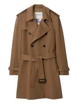 Burberry Double Breasted Belted Trench Coat - Camel