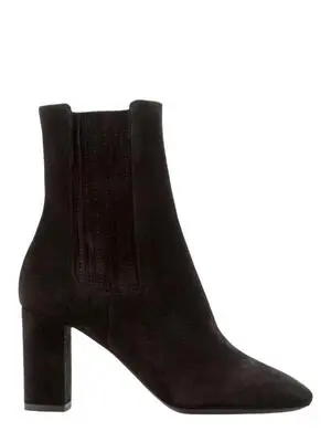 SAINT LAURENT Saint Laurent Suede Almond Toe Chelsea Boots