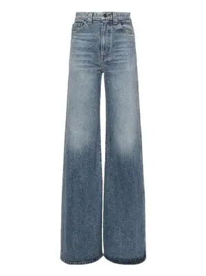 Khaite Khaite Dane High Rise Wide Leg Jeans Blue