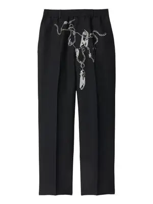 Burberry Graphic Detail Pants - Black