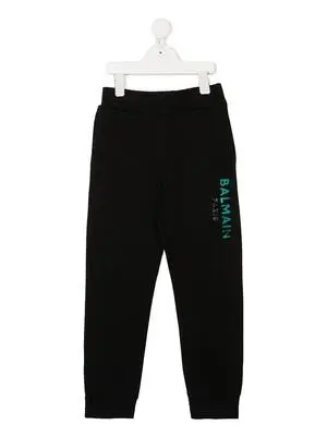 Balmain Logo Print Track Trousers - Black