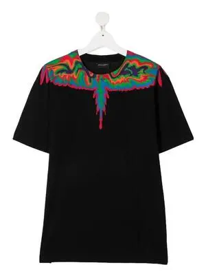 MARCELO BURLON COUNTY OF MILAN Pattern Printed T-shirt - Black