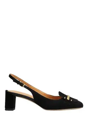 TOD'S Slingback Pumps With Geometric Heel - Black