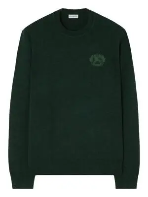 BURBERRY Burberry Wool Sweater With Knight Logo Embroidery