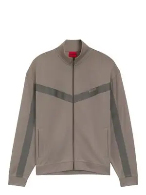 Hugo Boss Logo Zip Sweatshirt - Gray