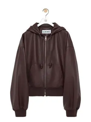 Loewe Flamenco Drawstring Hoodie - Chocolate Brown