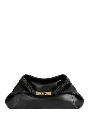 Balmain Dinner At 8 Medium Bag In Smooth Leather - Black