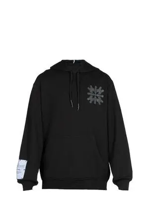 Alexander McQueen Abstract Print Cotton Hoodie - Black