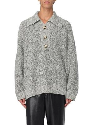 NANUSHKA Mélange Wool-blend Polo Top