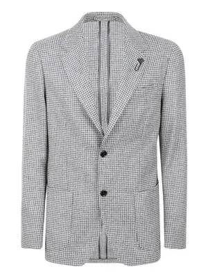 LARDINI Single-breasted Tailored Blazer - Gray