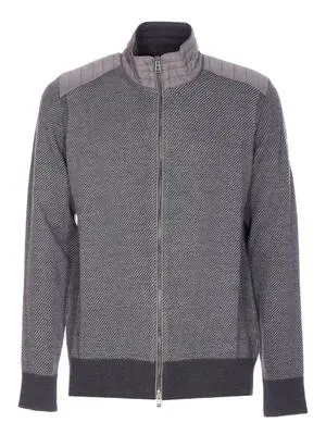 Belstaff Kelby Zip Cardigan Knitwear - Gray
