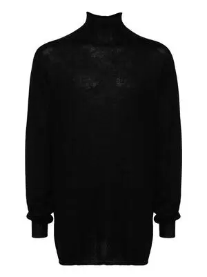 Rick Owens Mock Neck Jumper - Black
