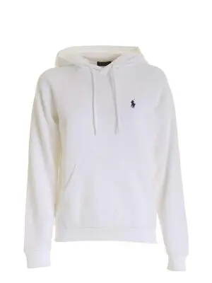 Polo Ralph Lauren Embroidered Pony Drawstring Hoodie - White