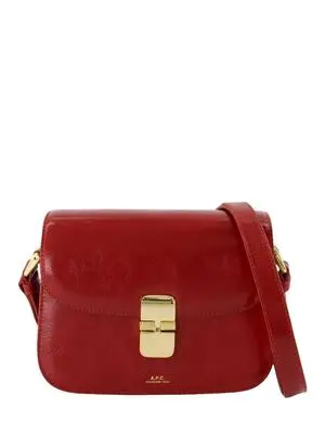 A.p.c. Grace Logo Printed Small Shoulder Bag - Red