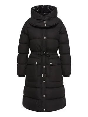 Moncler Hooded Long Down Jacket - Black