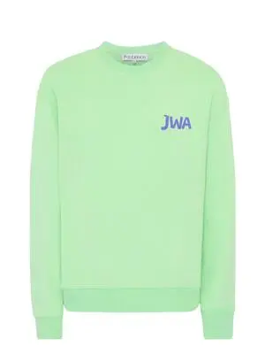 J.W.ANDERSON Jw Anderson Logo-printed Crewneck Sweatshirt - Green