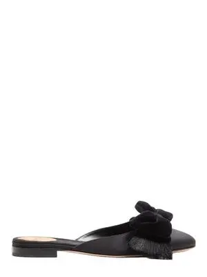 Valentino Garavani Slingback Mules With Bow Detailing - Black