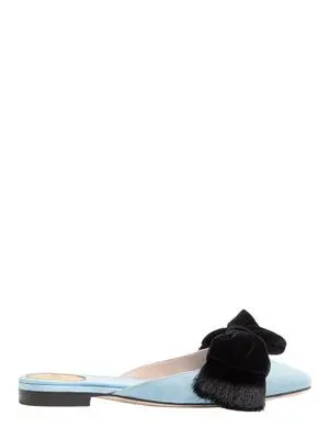 VALENTINO Valentino Reinette Satin Mule With VLogo Detail