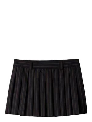 MIU MIU Miu Miu Pleated Pinstripe Mini Skirt