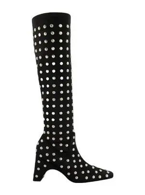 Coperni Embellished Knee-high Boots - Black/silver