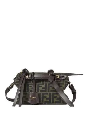 Fendi Fendi Mini By The Way Soft FF Zucca Jacquard And Leather Bag Brown