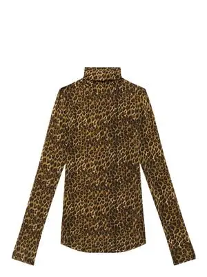 ISABEL MARANT ÉTOILE Isabel Marant Joyela Leopard Print Turtleneck Top