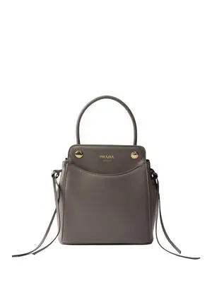 Prada Prada Mini Carry Leather Handbag Clay